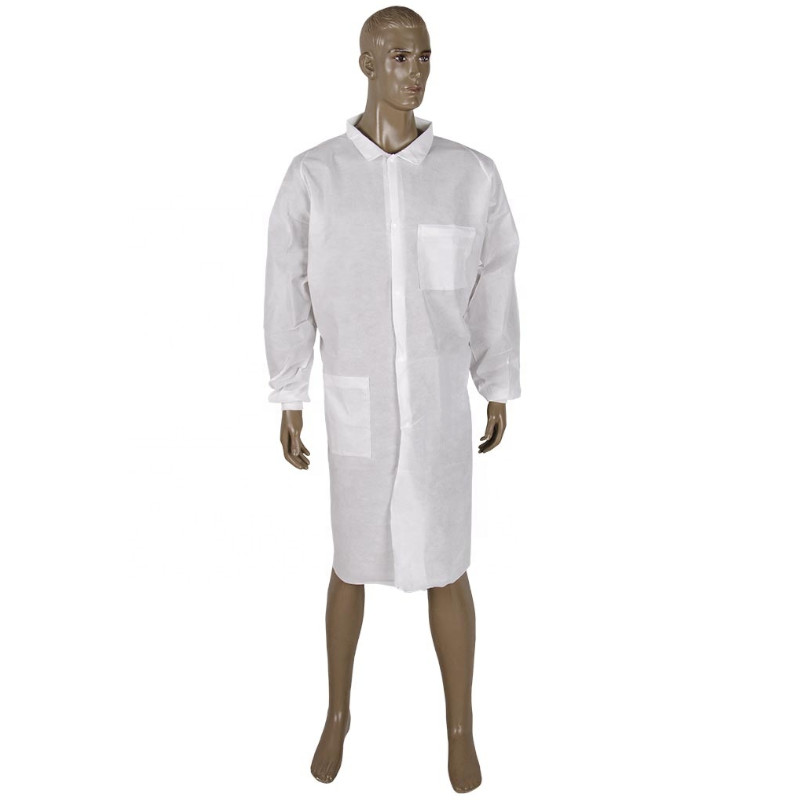 Disposable Non-Woven Overcoat - Pack of 100